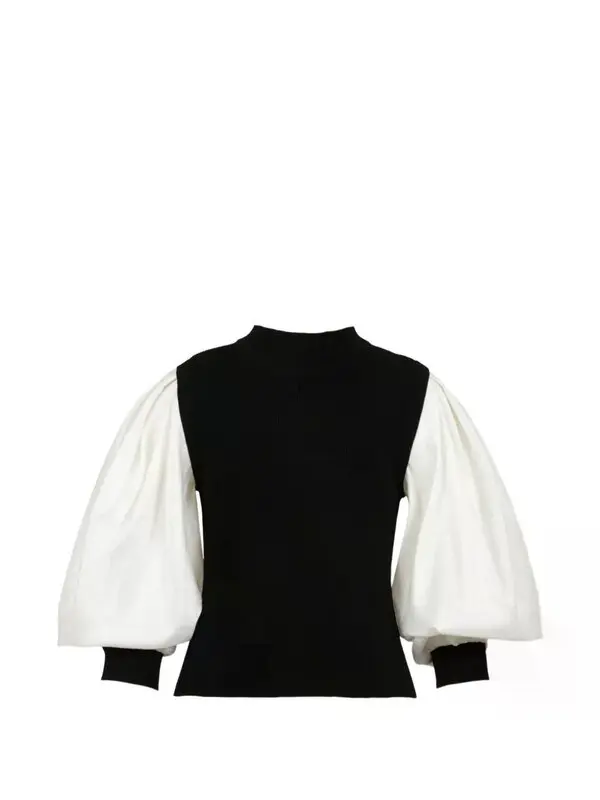 Simkhai Jackie Satin-sleeve Top