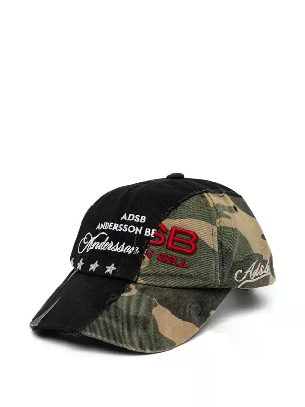 Andersson Bell Camouflage-print Cap - Black