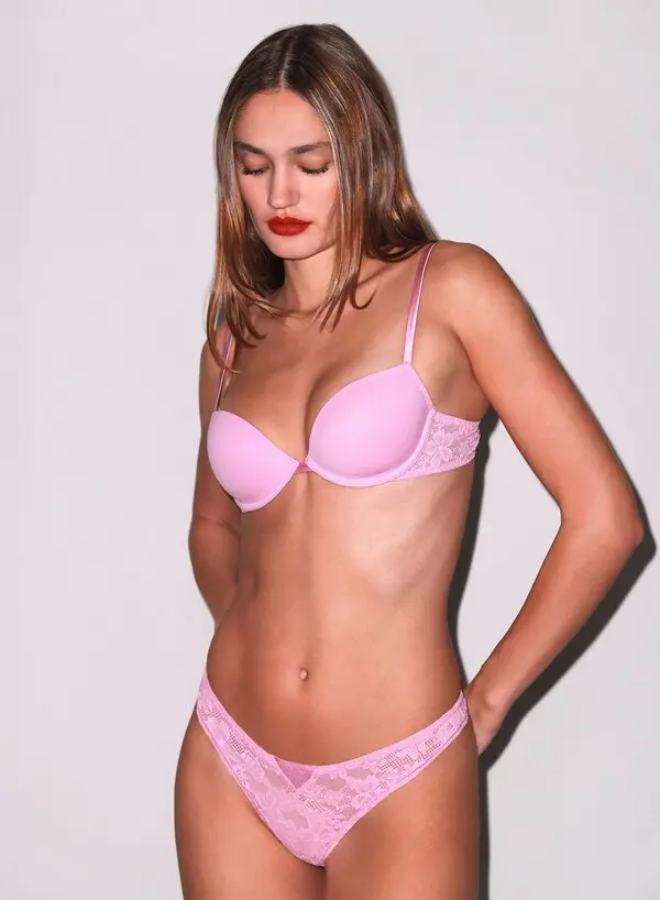 FLEUR DU MAL Le Stretch Lace Molded Demi Bra - Bisou