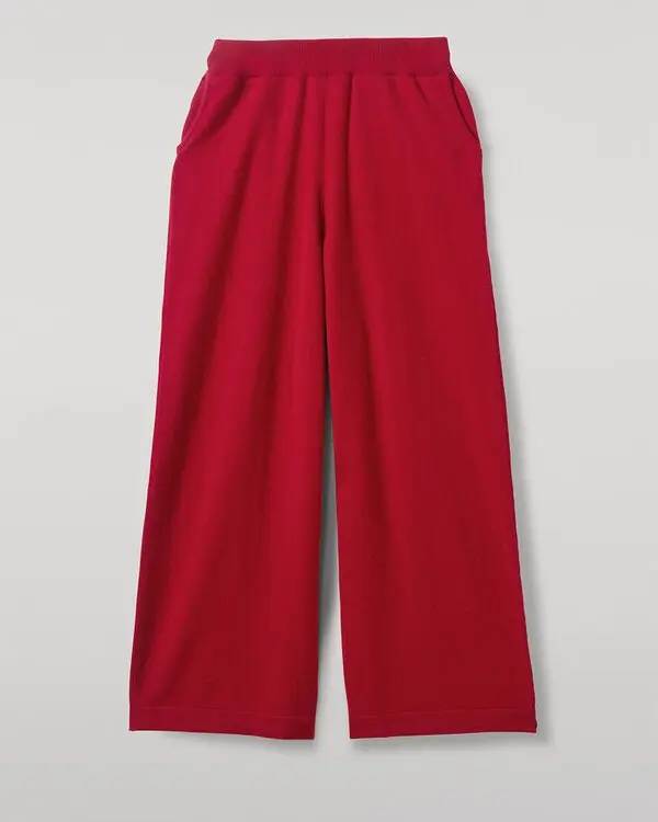 Johnstons Of Elgin Cashmere Knit Trousers - Red
