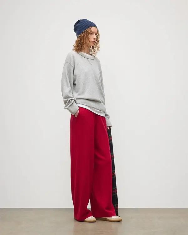 Johnstons Of Elgin Cashmere Knit Trousers - Red