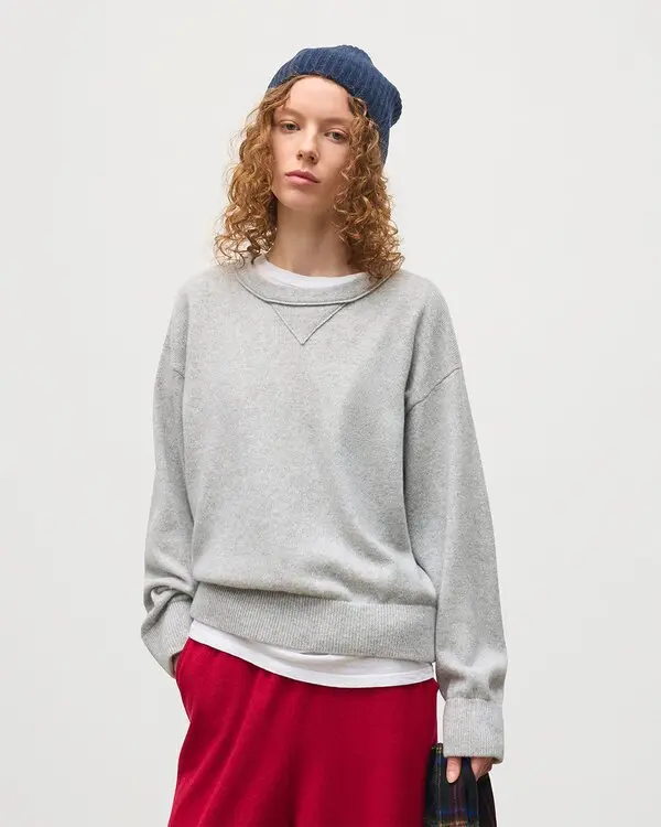 Johnstons Of Elgin Cashmere Sweatshirt - Grey