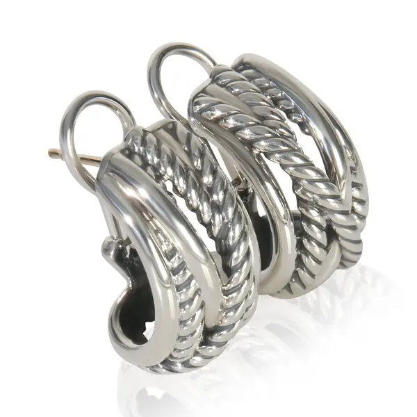 David Yurman Sterling Silver Crossover Earrings