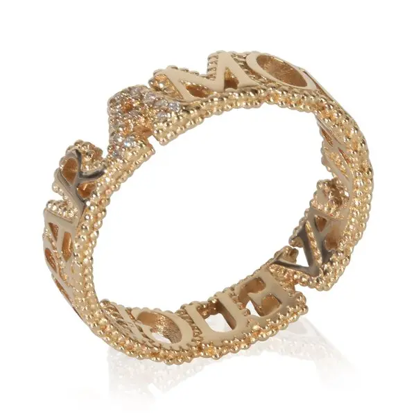 Gucci Yellow Gold Diamond Laveugle Par Amour Ring