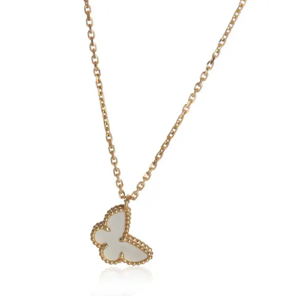 Van Cleef & Arpels Yellow Gold Mother Of Pearl Sweet Butterflies Pendant - Yellow_gold