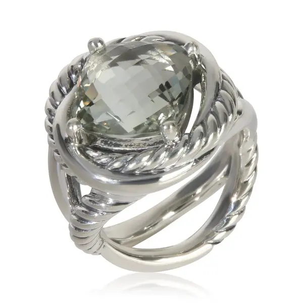 David Yurman Sterling Silver And Prasiolite Ring