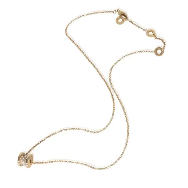 BVLGARI Yellow Gold Diamond B.zero1 Necklace
