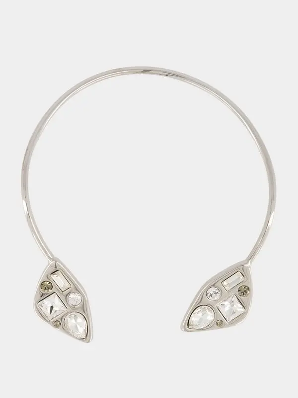 APOA Dhai Swarovski Crystal Choker - Silver