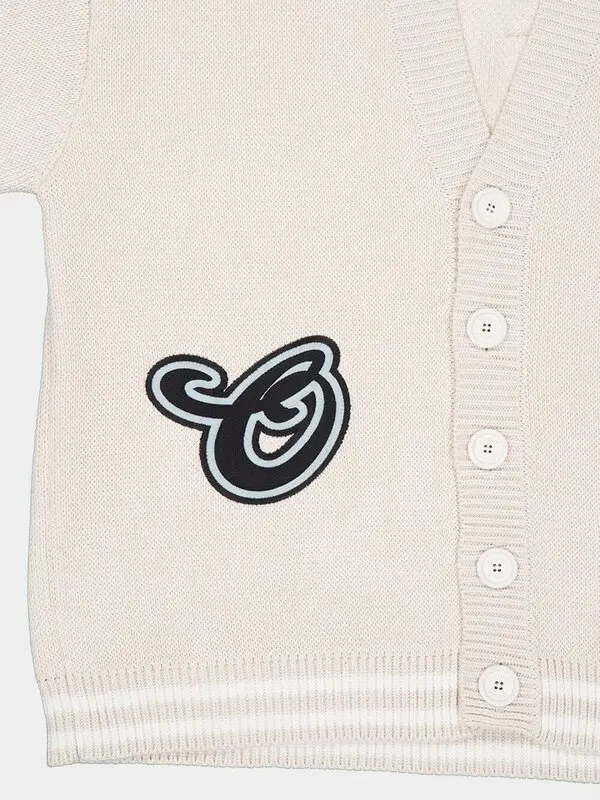 Off-White Star Varsity Knit Cardigan - Cream