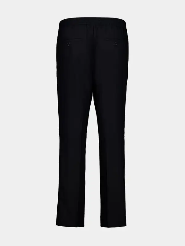 AMI Paris Wool Gabardine Elasticated Waist Trousers