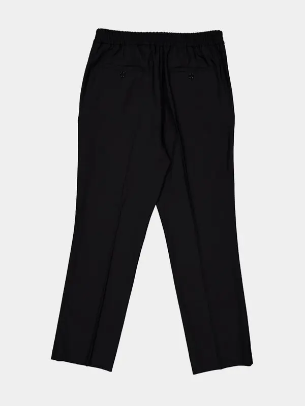 AMI Paris Wool Gabardine Elasticated Waist Trousers