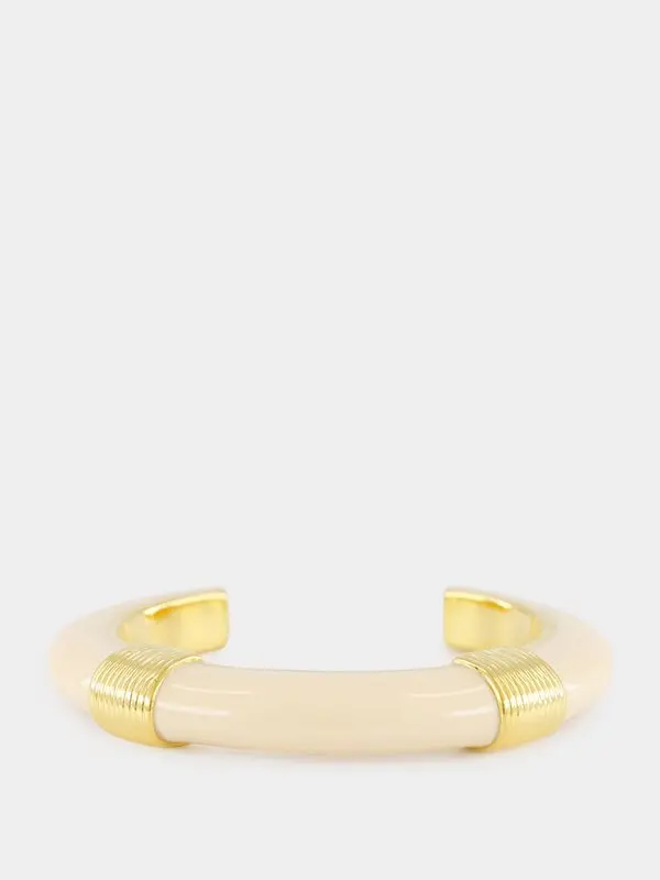 AURÉLIE BIDERMANN Katt Ivory Bangle Bracelet - White