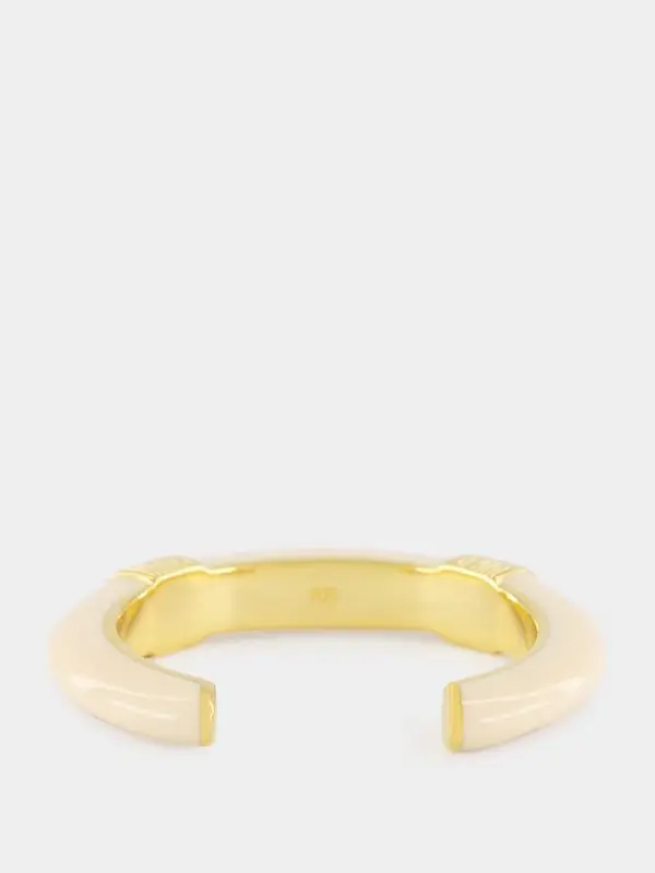 AURÉLIE BIDERMANN Katt Ivory Bangle Bracelet - White