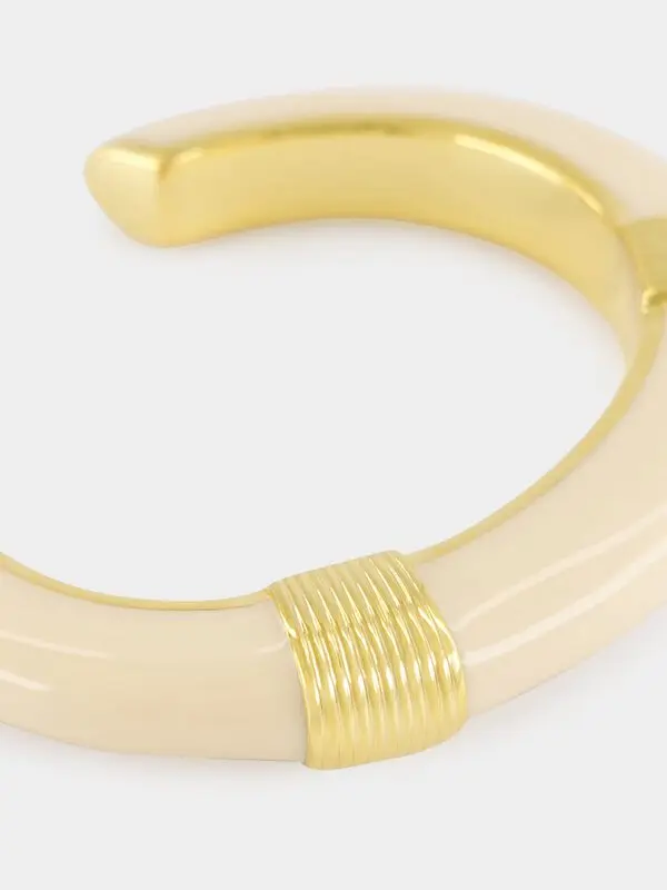 AURÉLIE BIDERMANN Katt Ivory Bangle Bracelet - White