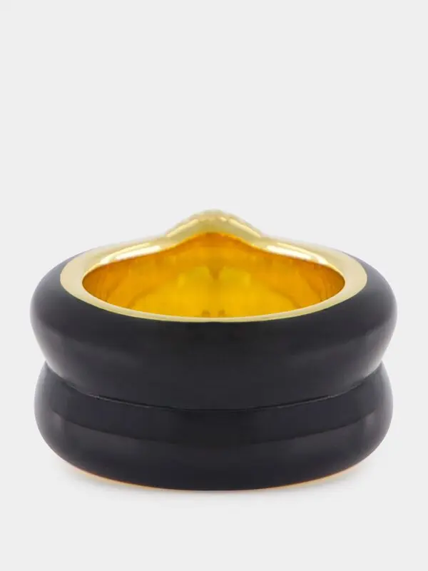 AURÉLIE BIDERMANN Katt Resin Ring - Black