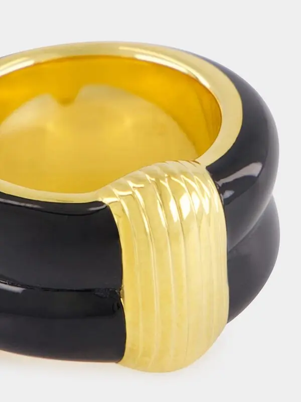 AURÉLIE BIDERMANN Katt Resin Ring - Black