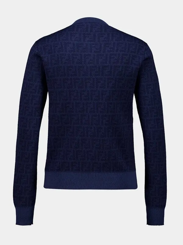 Fendi Ff Wool Cardigan - Blue