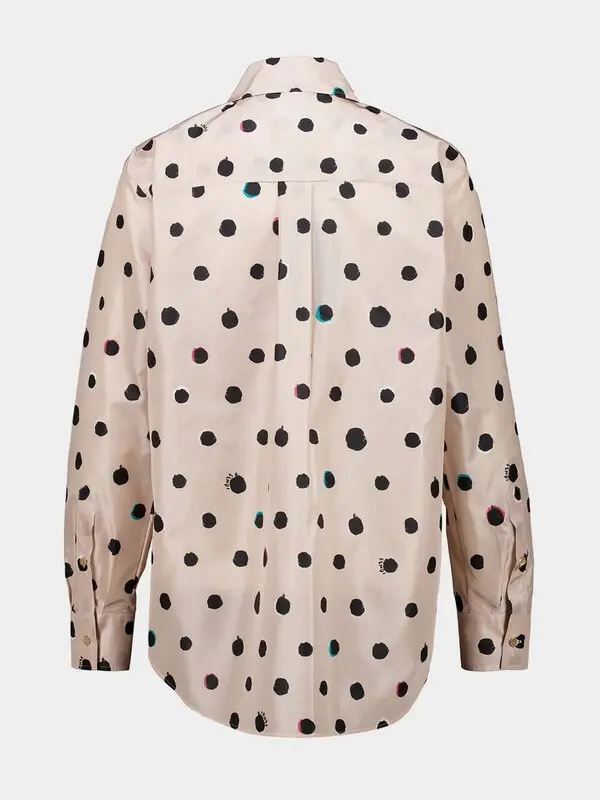 Fendi Mou Dots Printed Long-sleeve Shirt - Pink