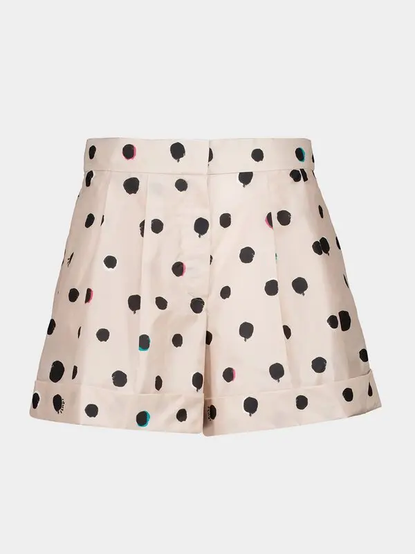 Fendi Mou Dots Silk Shorts - Multicolour