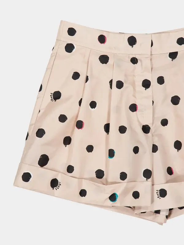 Fendi Mou Dots Silk Shorts - Multicolour