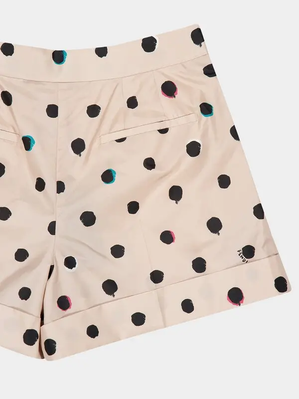 Fendi Mou Dots Silk Shorts - Multicolour