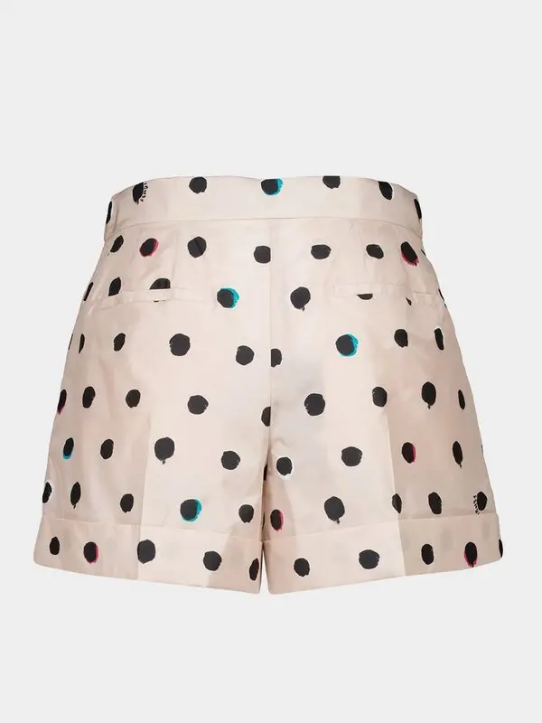 Fendi Mou Dots Silk Shorts - Multicolour