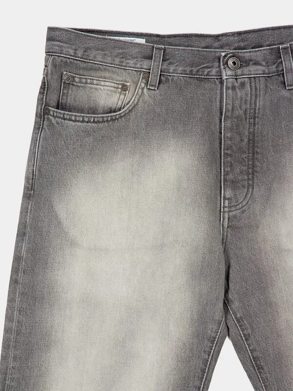 Off-White Sun-faded Relaxed Fit Jeans - Grey
