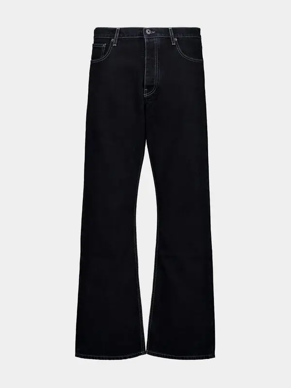 Off-White Stone Raw Relaxed Fit Jeans - Black