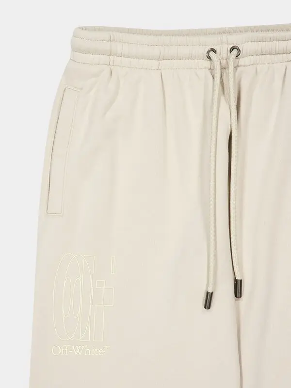 Off-White Pumice Stone Cuffed Sweatpants - Beige