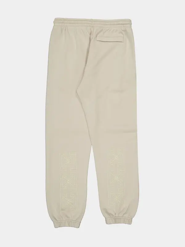 Off-White Pumice Stone Cuffed Sweatpants - Beige