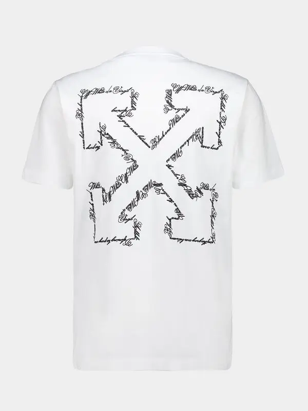 Off-White Slim Fit Script Arrow T-shirt - White