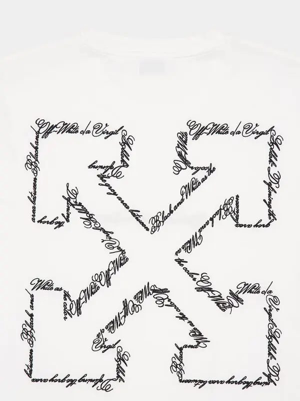 Off-White Slim Fit Script Arrow T-shirt - White