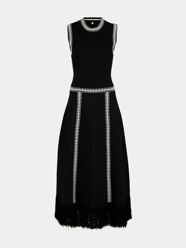 Johanna Ortiz Holiday Knit Midi Dress - Black