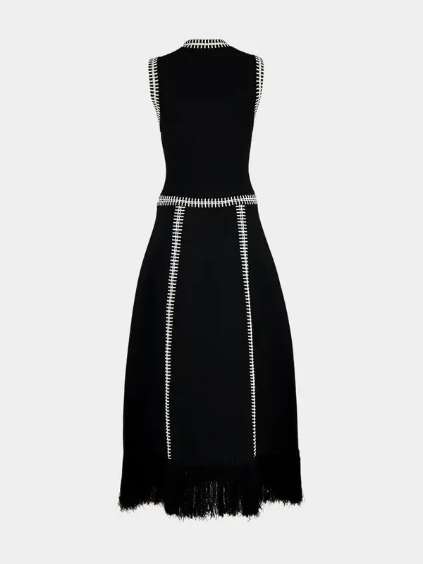 Johanna Ortiz Holiday Knit Midi Dress - Black