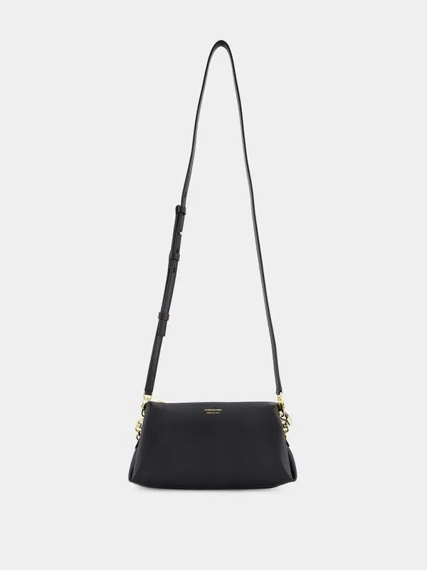 FERRAGAMO Gancini Chain Mini Bag - Black