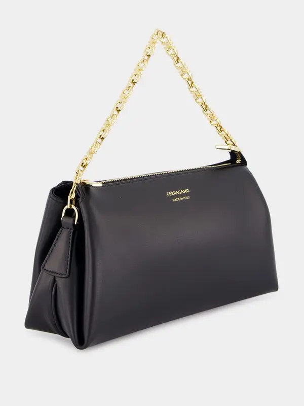 FERRAGAMO Gancini Chain Mini Bag - Black