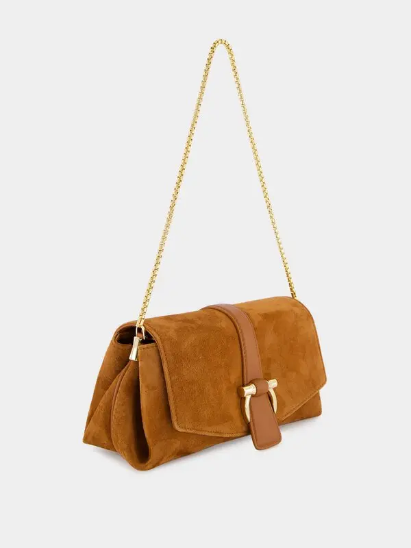 FERRAGAMO Leather Shoulder Bag - Orange