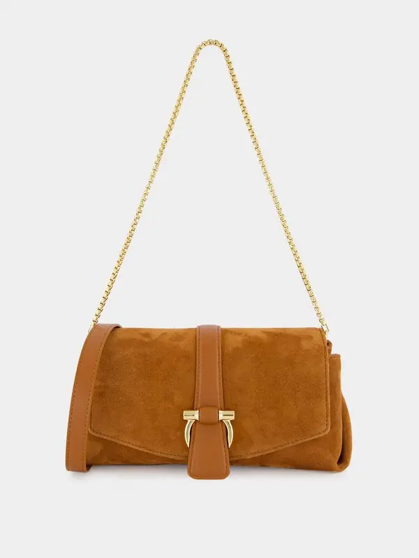 FERRAGAMO Leather Shoulder Bag - Orange