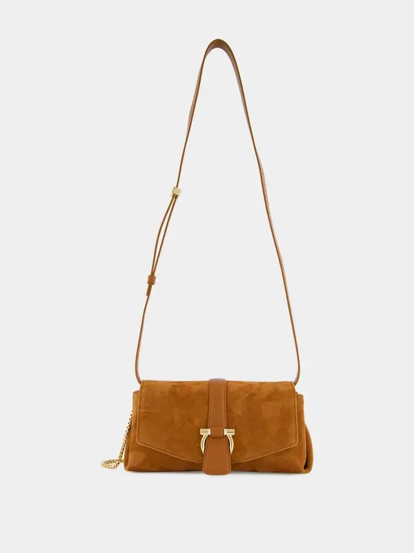 FERRAGAMO Leather Shoulder Bag - Orange