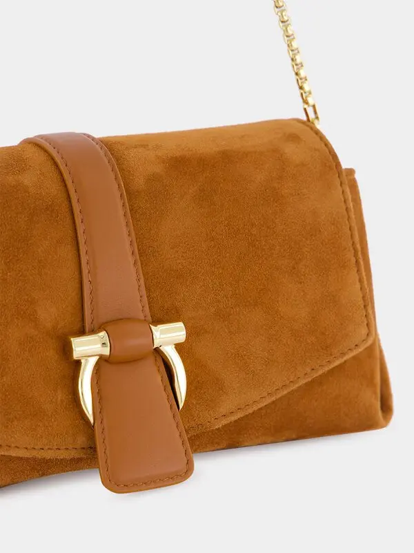 FERRAGAMO Leather Shoulder Bag - Orange