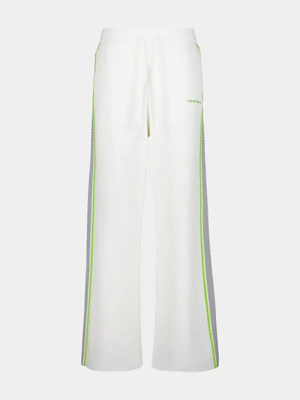 Casablanca Tennis Club Trousers With Neon Trim - White