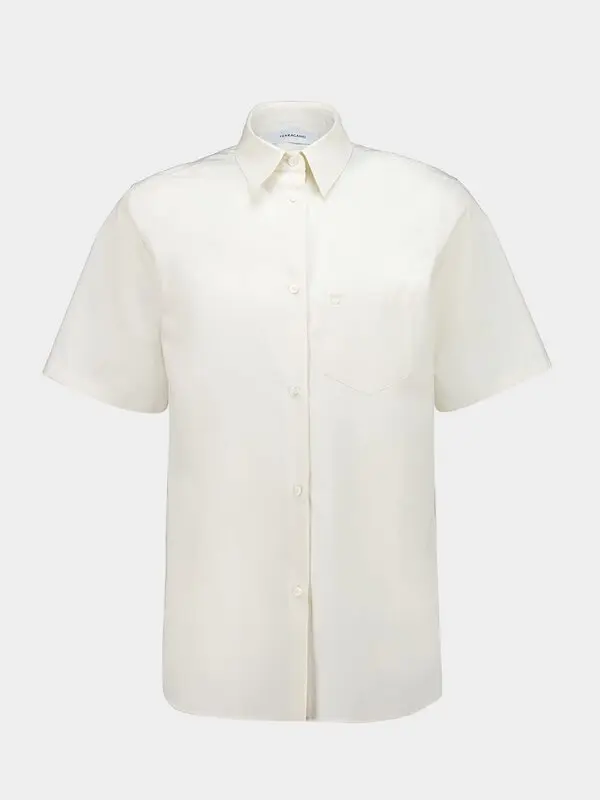 FERRAGAMO Cotton Short-sleeved Shirt - White