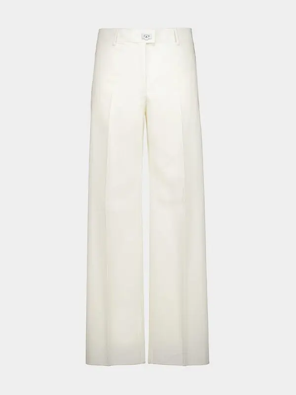 FERRAGAMO Tailored Cotton-silk Trousers