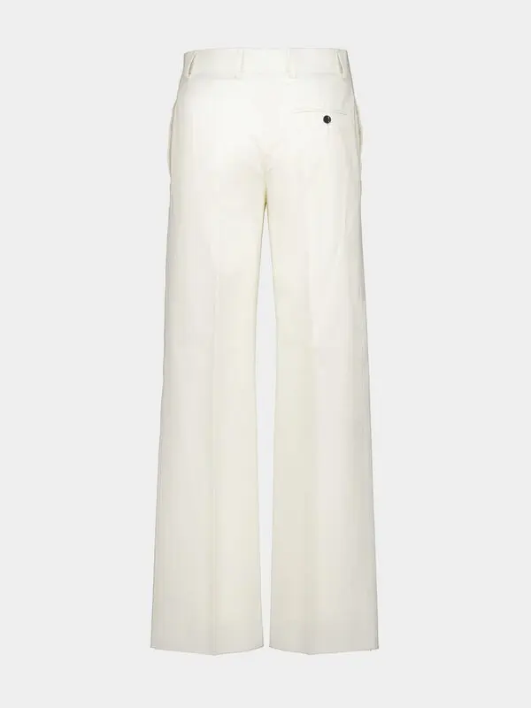 FERRAGAMO Tailored Cotton-silk Trousers