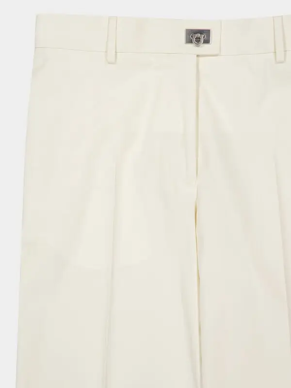 FERRAGAMO Tailored Cotton-silk Trousers