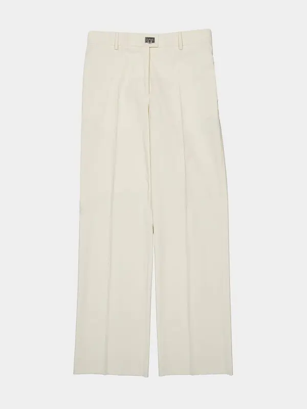 FERRAGAMO Tailored Cotton-silk Trousers