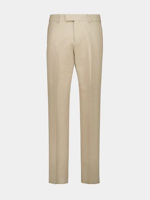 FERRAGAMO Safari Cotton-cashmere Chinos