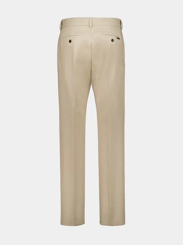 FERRAGAMO Safari Cotton-cashmere Chinos