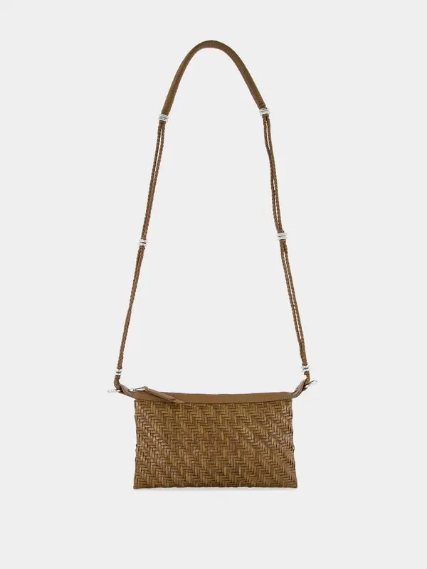 Benedetta Bruzziches Coriandolo Pondy Leather Crossbody Bag - Brown