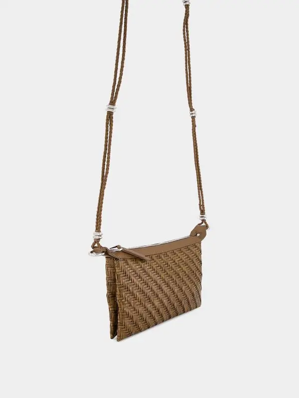 Benedetta Bruzziches Coriandolo Pondy Leather Crossbody Bag - Brown
